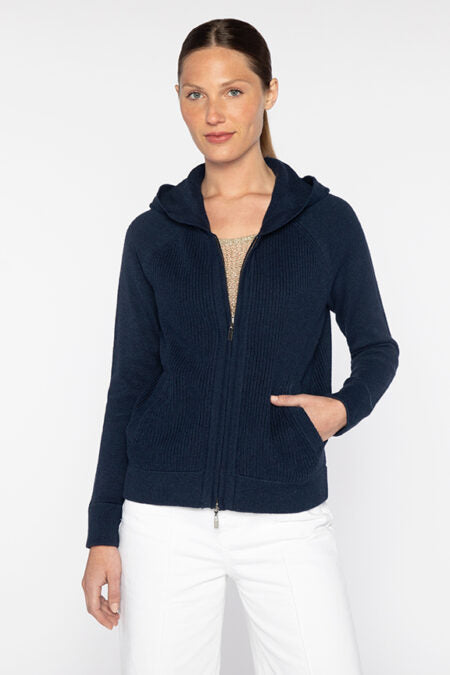 Mixed Stitch Zip Hoodie - LRSG4-152 – Mark Berman & Son Mixed Stitch Zip Hoodie - LRSG4-152 – Mark Berman & Son